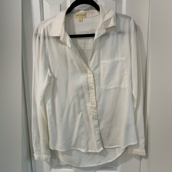 cloth & stone | Tops | Cloth And Stone White Button Up Blouse | Poshmark